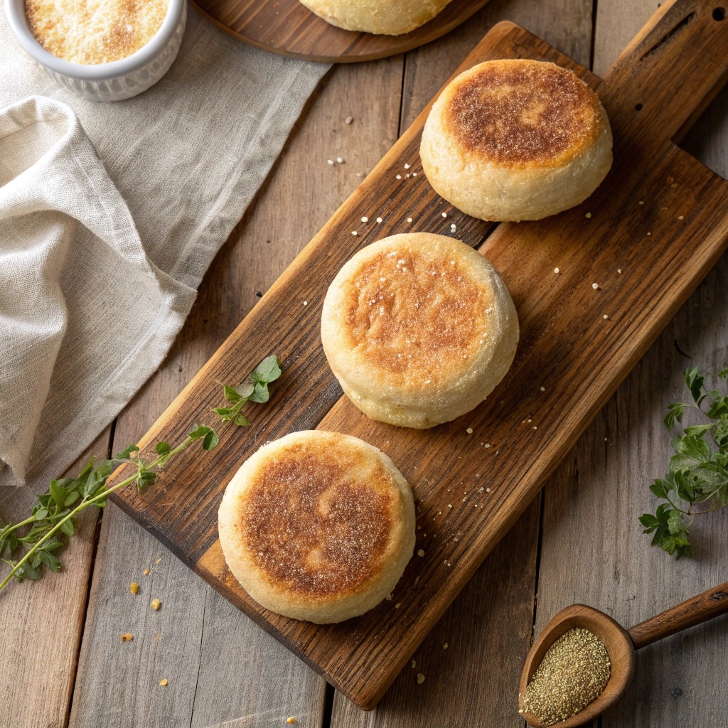 Sourdough English Muffins with Cornmeal Crust – 5-Star Crispy Delight