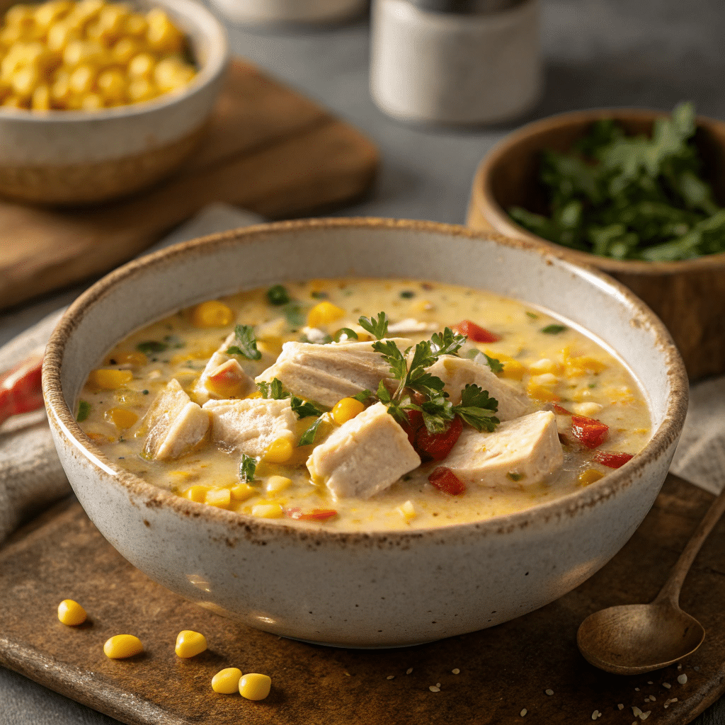Creamy Chicken and Corn Chowder (Cozy & Hearty Homemade Recipe)