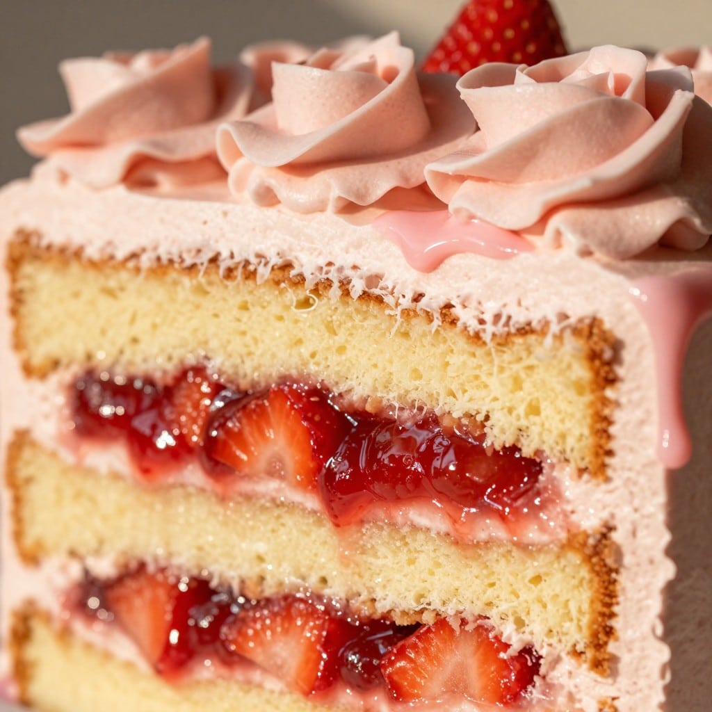 Strawberry Rose Drip Cake: The Elegant Dessert That Brings Romance to ...